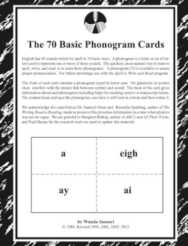 Seventy Basic Phonogram Cards – SWR Forum & Resource Center